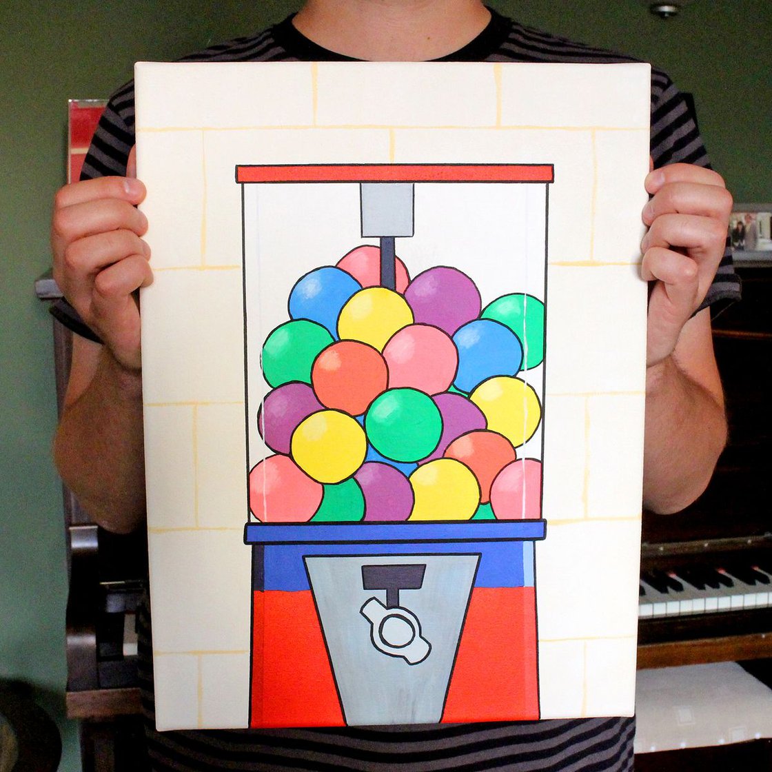 Retro Gumball Machine Acrylic painting: Ian Viggars | Artfinder