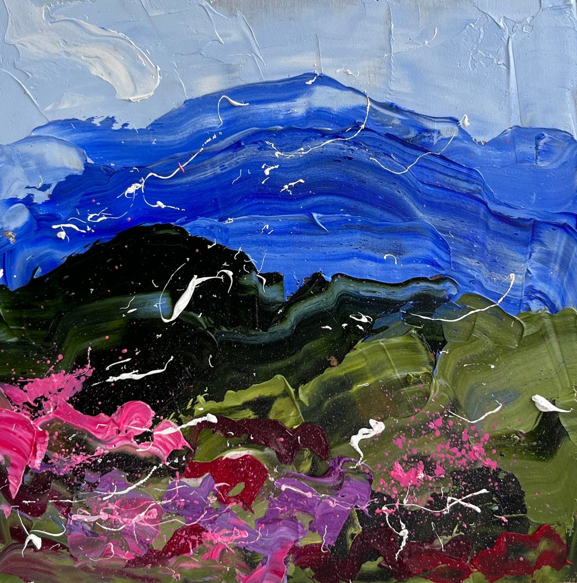 Appalachian Painting Mountains Original Art Landscape Oil Impasto Small ...