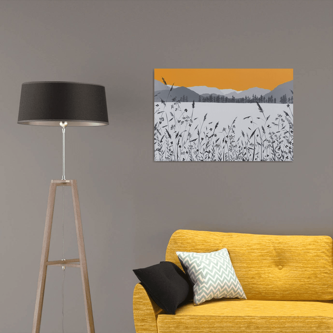 Across Ullswater to Martindale Acrylic painting: Sam Martin | Artfinder