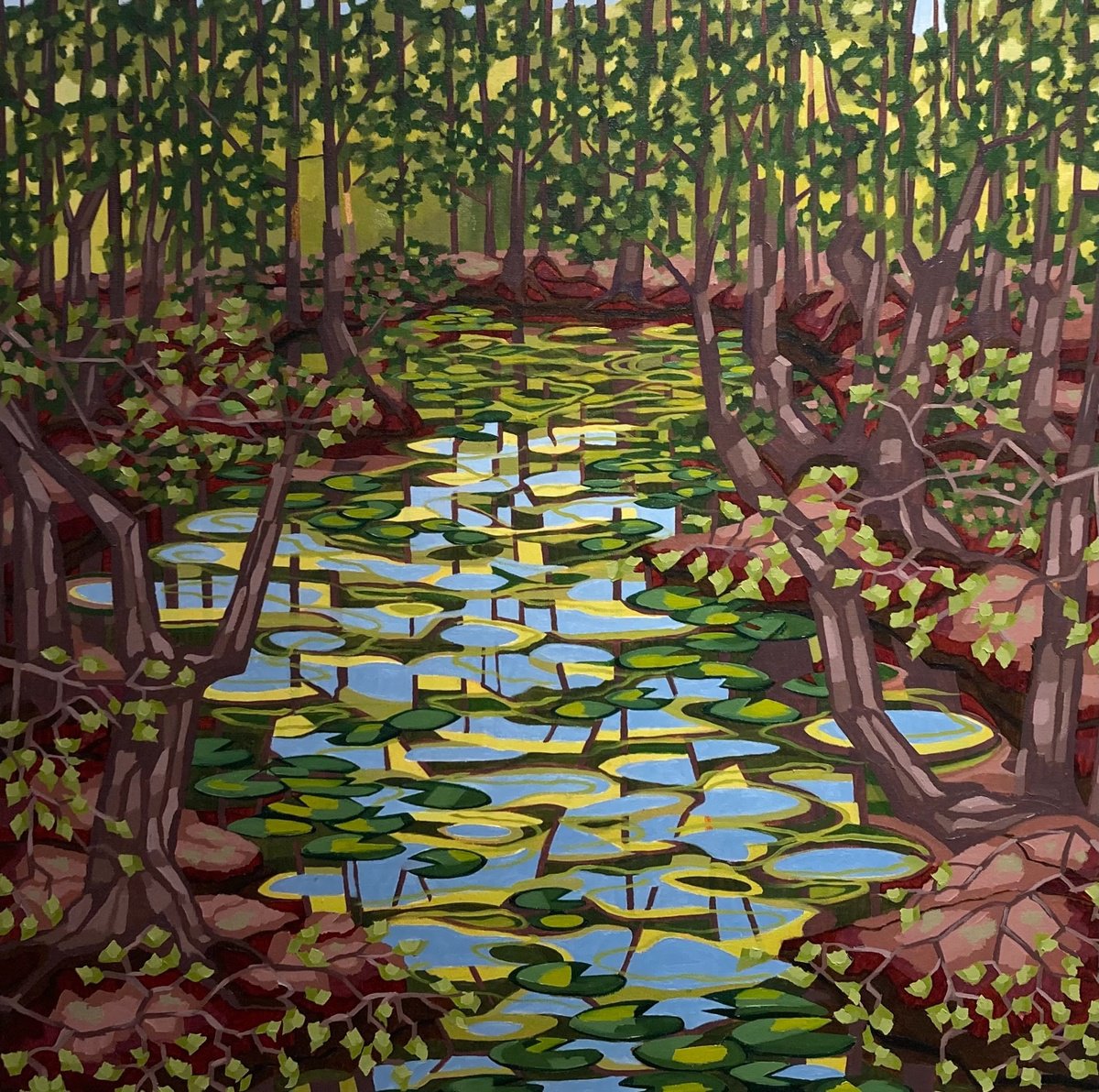 Green Immersion Oil painting by Tarja Laine | Artfinder