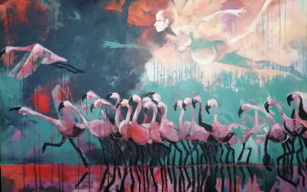 Brut marching Mixed-media painting: Olga David | Artfinder