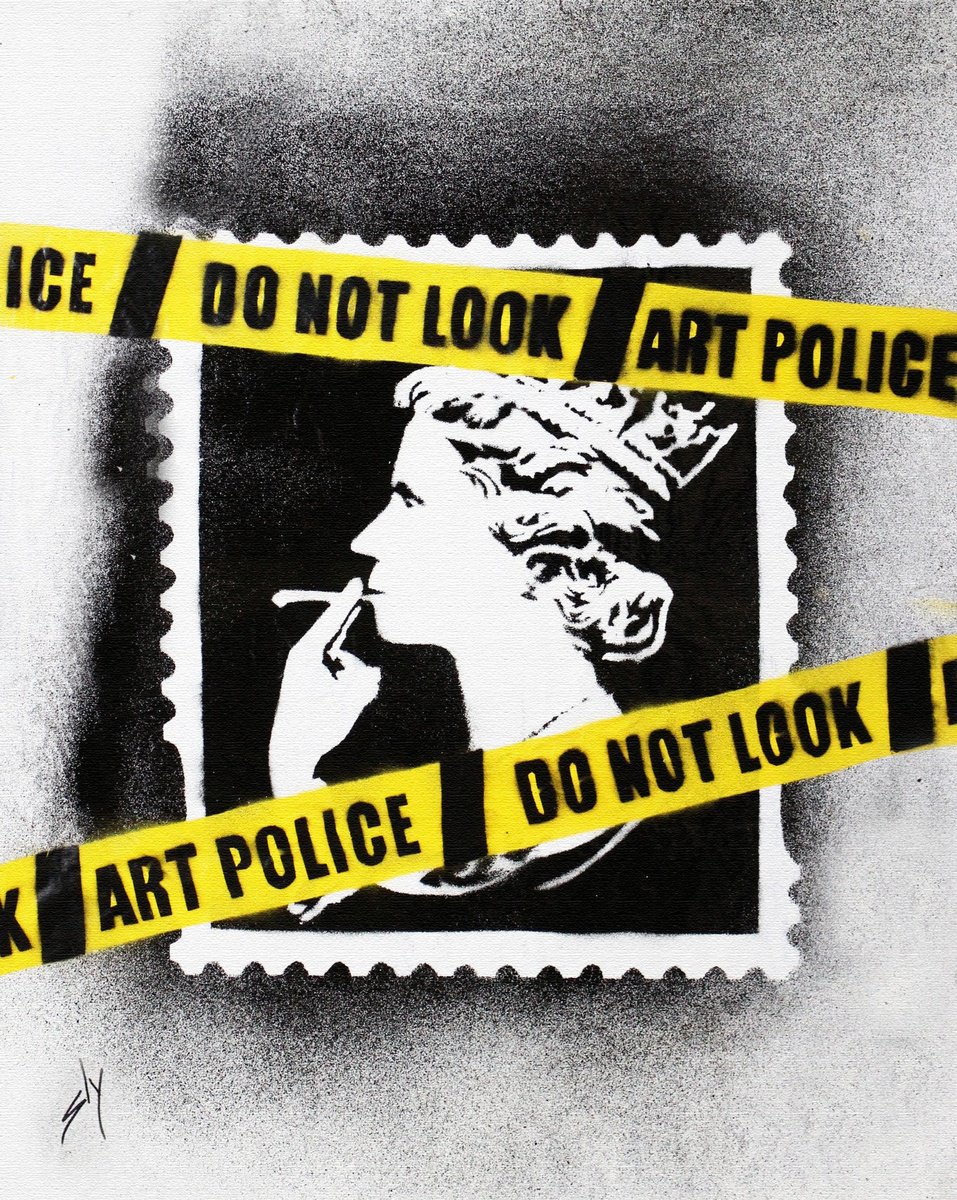 Original Spray Paint Painting - ART POLICE (BC) by Juan Sly