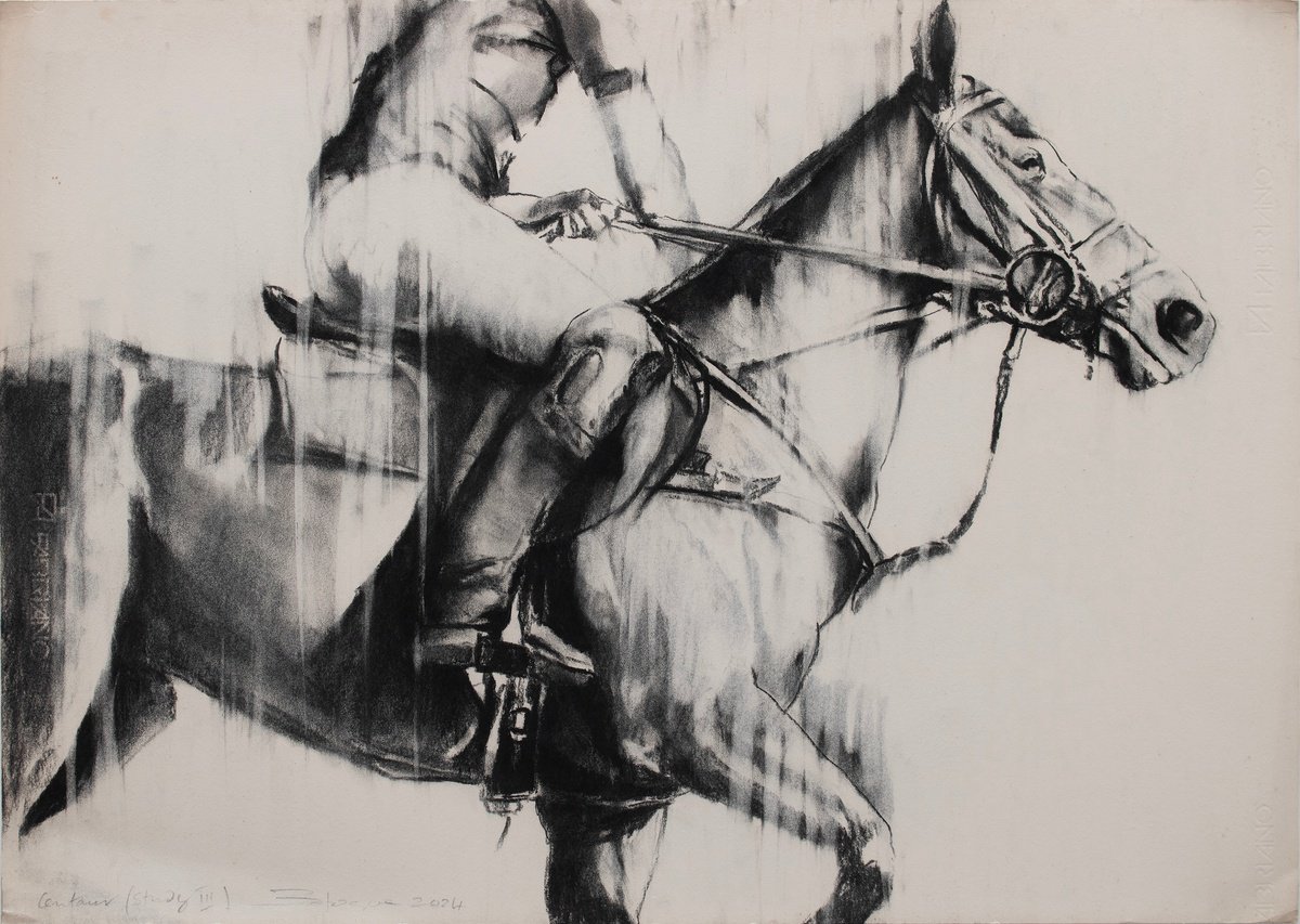 Centaur (study III) Charcoal drawing: Zil Hoque | Artfinder