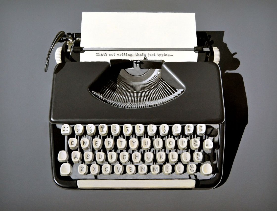 Vintage Typewriter Acrylic painting: Peter Slade | Artfinder