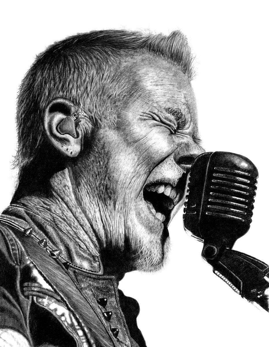 James Hetfield Pencil Drawing By Paul Stowe Artfinder