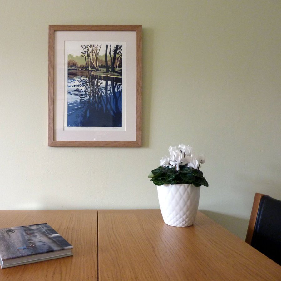 Trow Pool Reflection Linocut by Alexandra Buckle | Artfinder