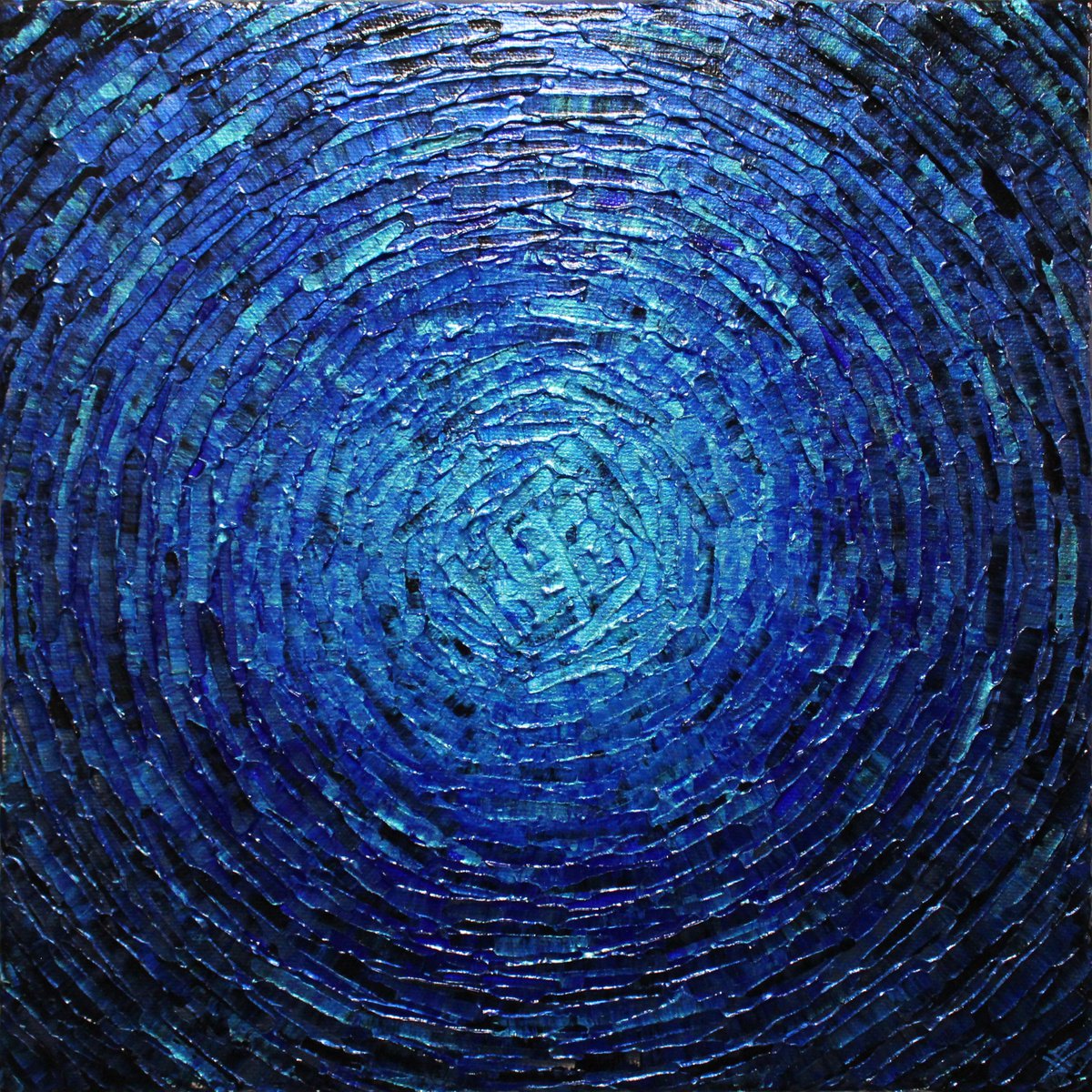 Burst of deep blue color Acrylic painting: Jonathan Pradillon | Artfinder