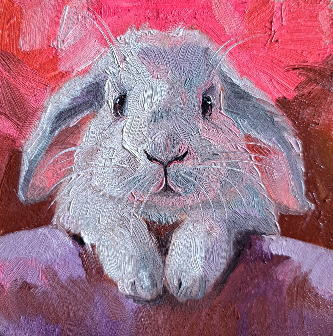 Rabbit Oil painting: Nataly Derevyanko | Artfinder