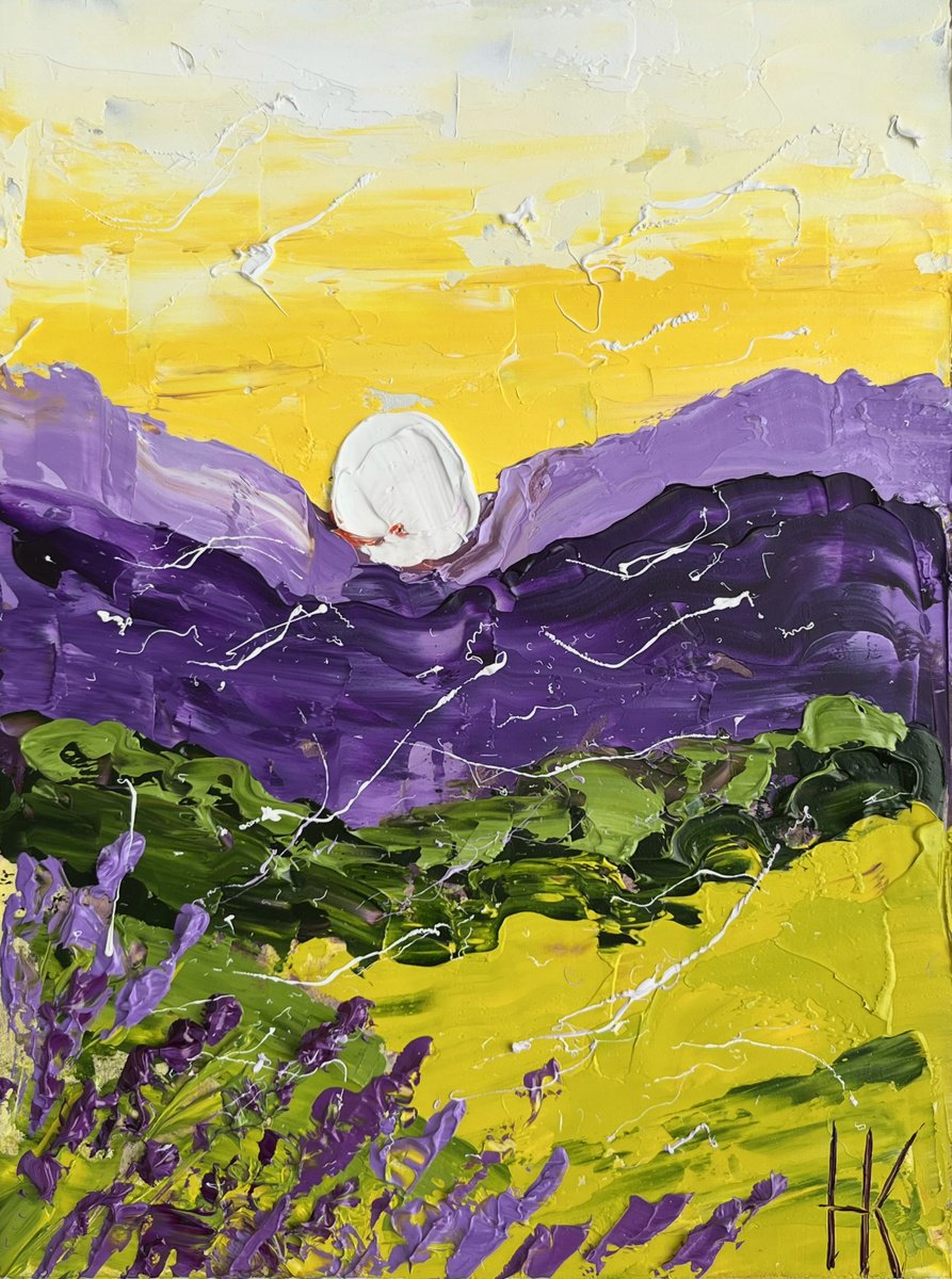 Tuscany Lavender Painting Oil painting by Halyna Kirichenko | Artfinder