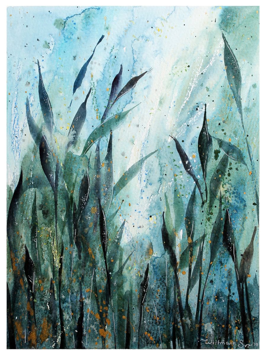 Greenery and foliage. Watercolour painting " Mys | Artfinder