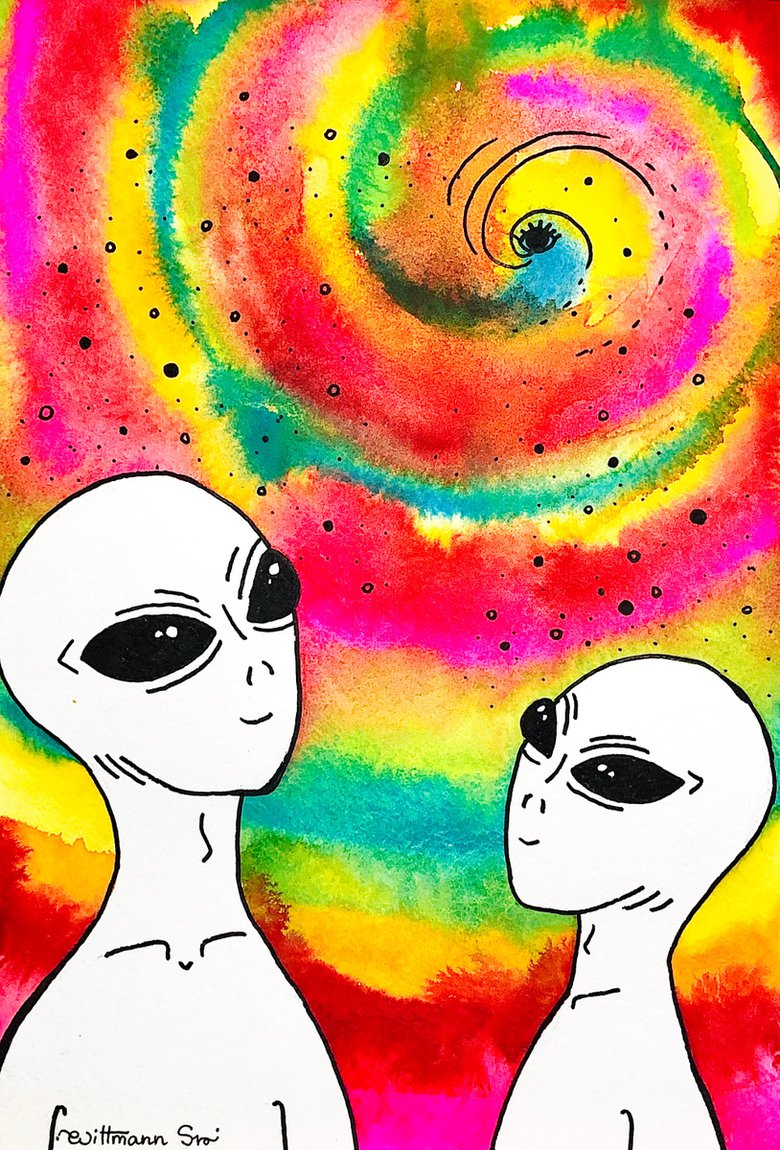 Alien #4 Watercolour by Svetlana Wittmann | Artfinder