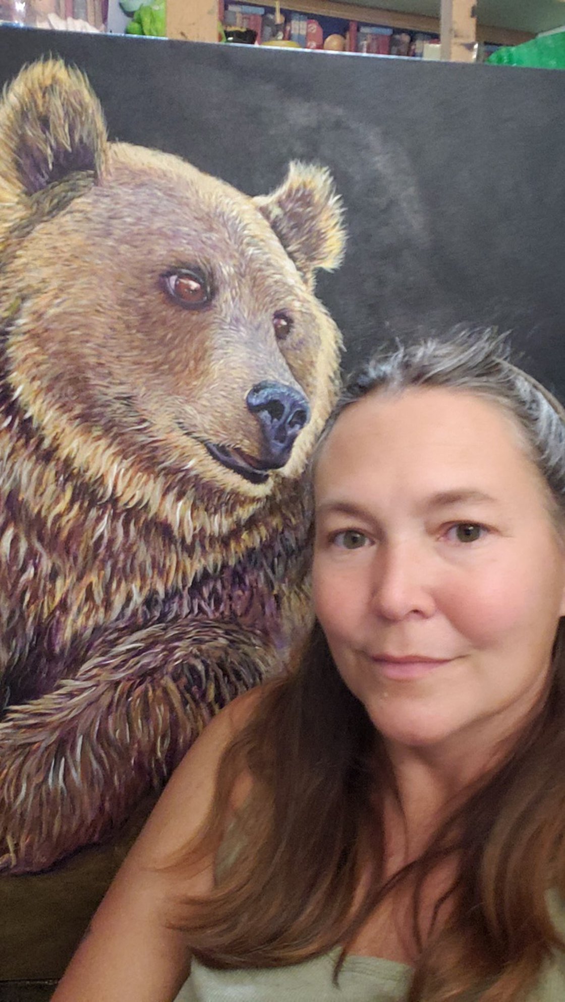 Bearly Getting By - Party Animals series Acrylic painting by Kris Fairchild | Artfinder