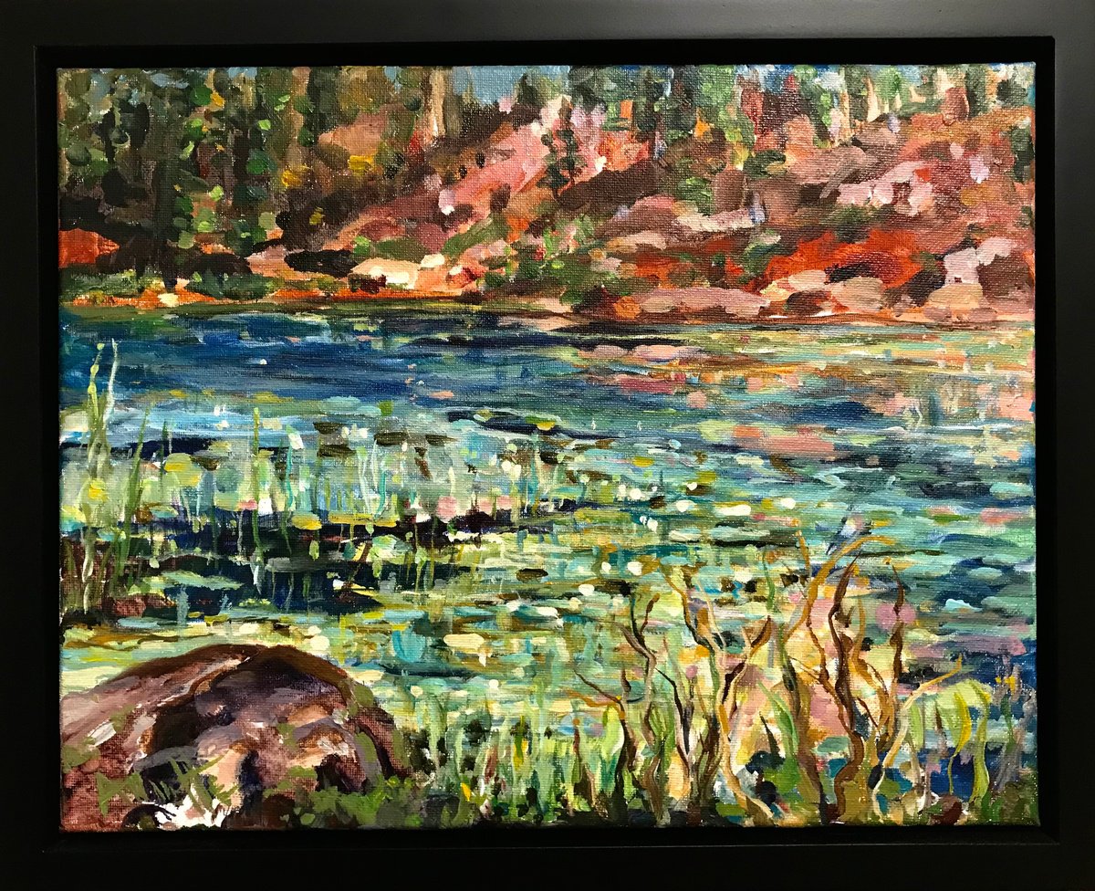 Smith Lake, CALIFORNIA Acrylic painting: Annette Wolters | Artfinder