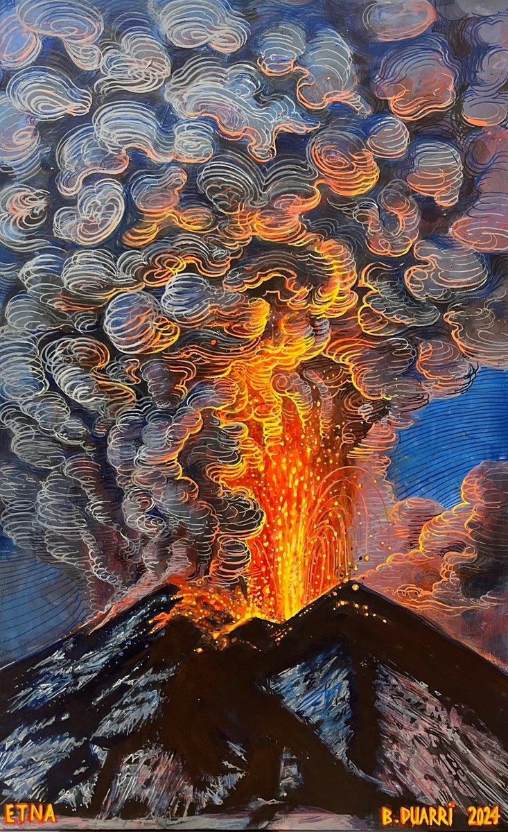 Etna Acrylic painting: Benjamin Duarri | Artfinder