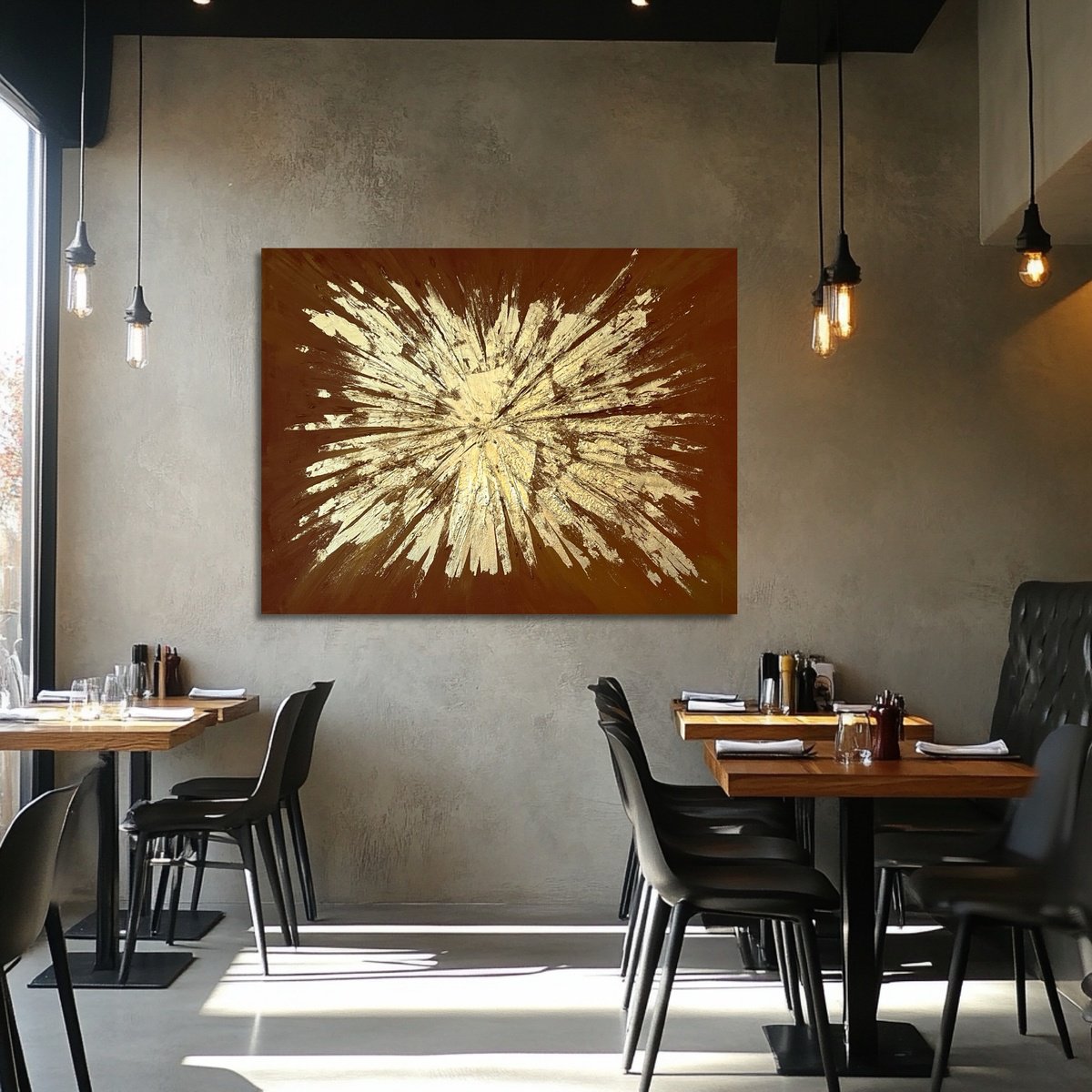 Gold Star Abstract Acrylic painting: Exclusive Arts | Artfinder