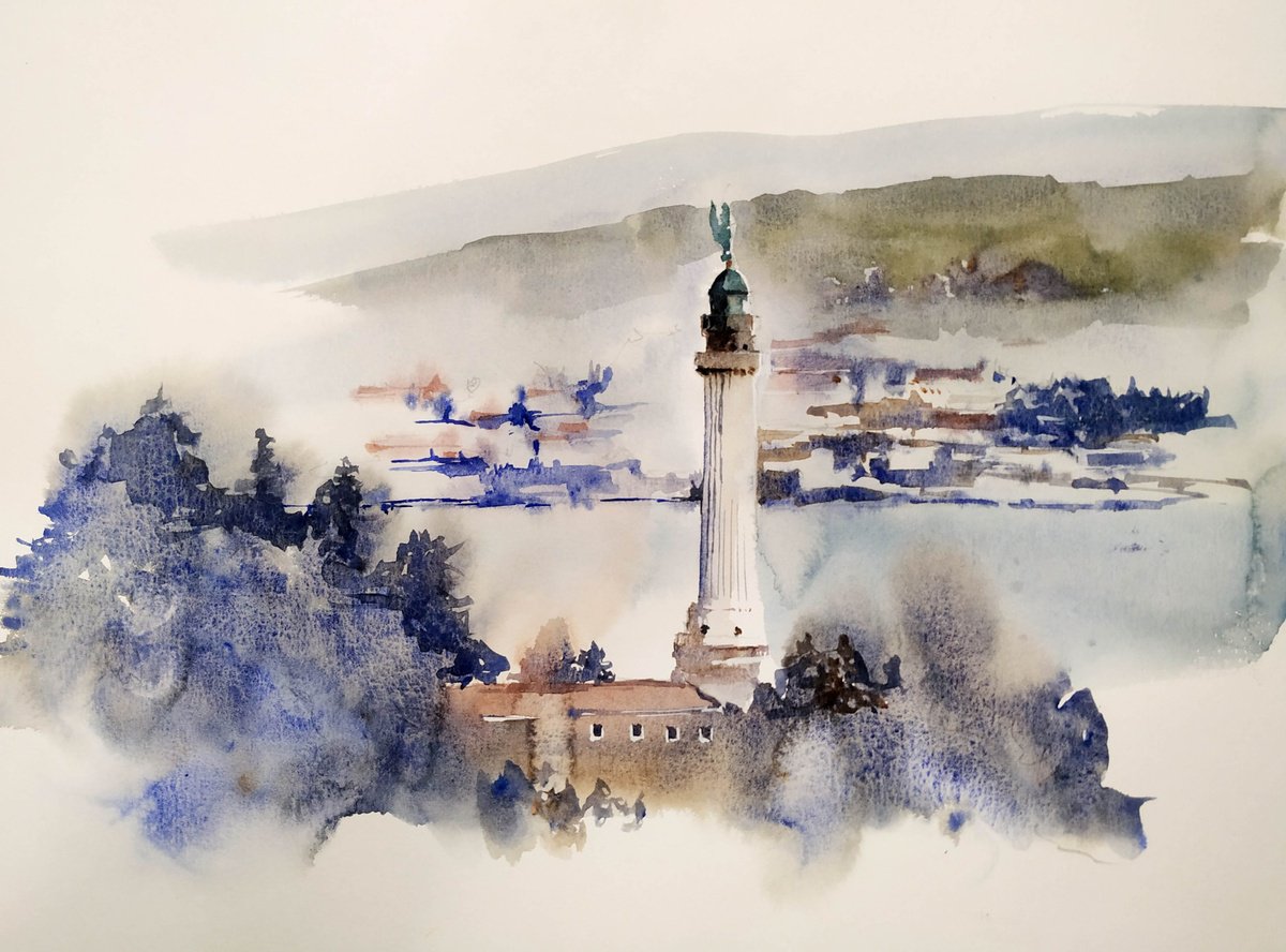 Faro di Trieste Watercolour by Flavio Furlan | Artfinder