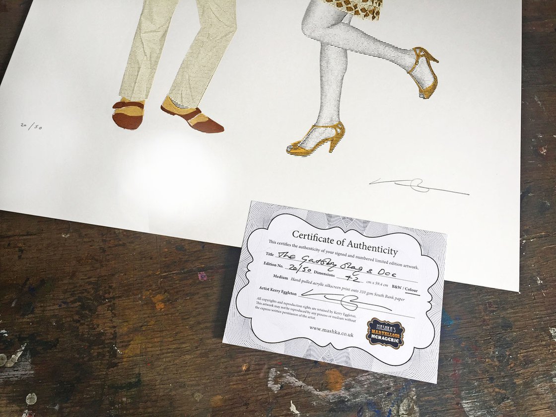 The Gatsby Stag & Doe Screenprint: Kerry Eggleton | Artfinder