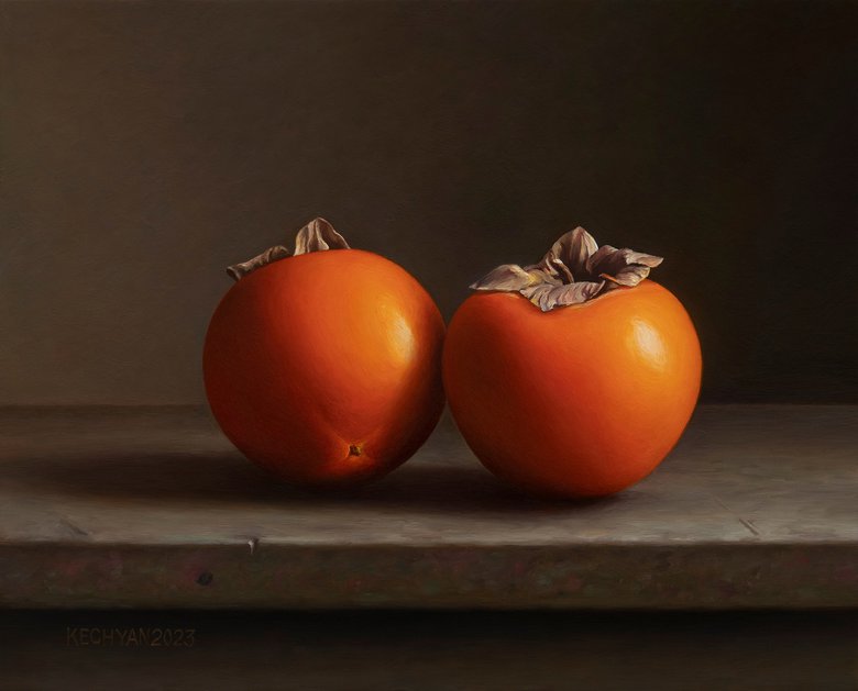 Persimmons Oil painting: Albert Kechyan | Artfinder