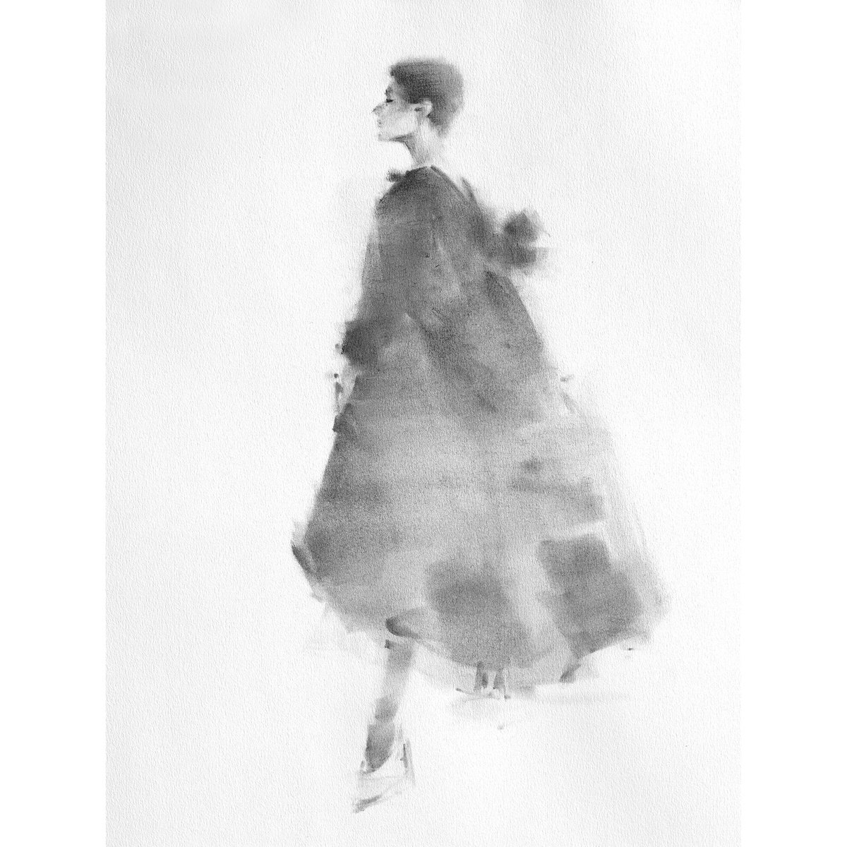 50s I Charcoal drawing by Tianyin Wang | Artfinder