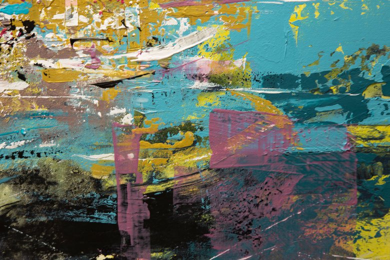 Teal Aura Acrylic painting: Paul Hillary | Artfinder