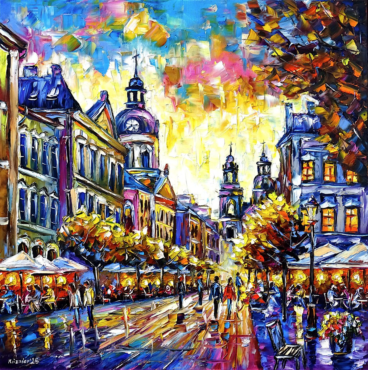 At golden Hour Oil painting: Mirek Kuzniar | Artfinder