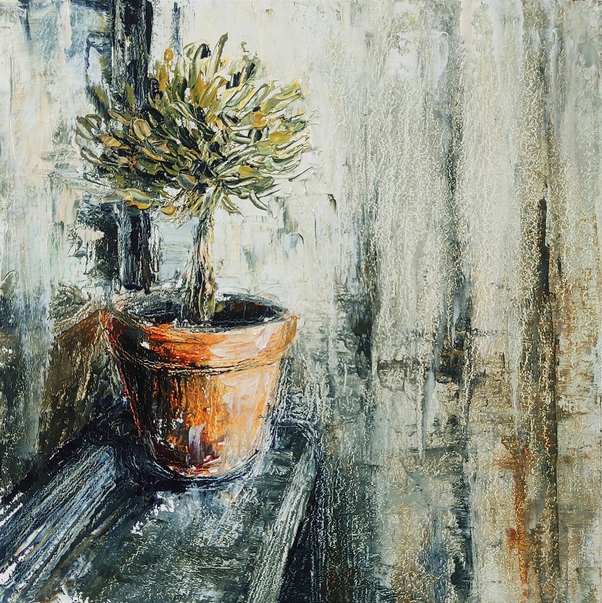 Etude still life "Olive tree" Oil painting: Yana Dulger | Artfinder