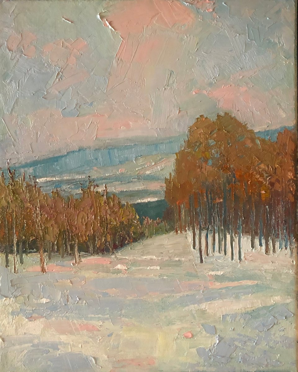 Times stand still landscape oil painting Oil painting by Padmaja Madhu ...