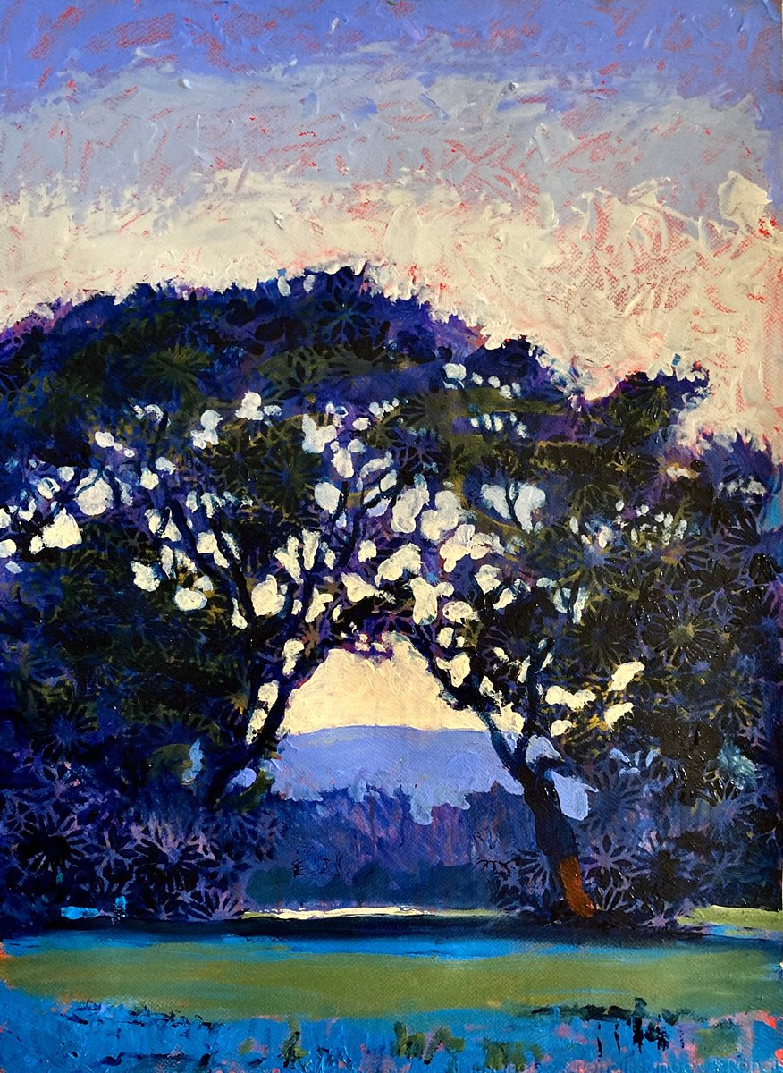 Original Acrylic Painting - Two Trees by John Cottee