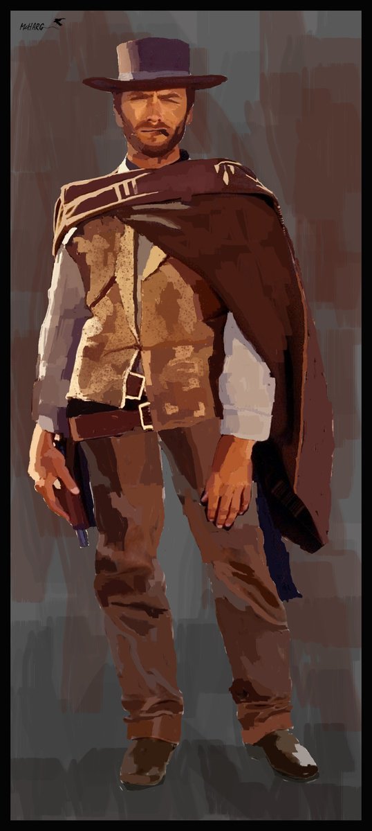 CLINT Mixed-media painting: Joe McHarg | Artfinder