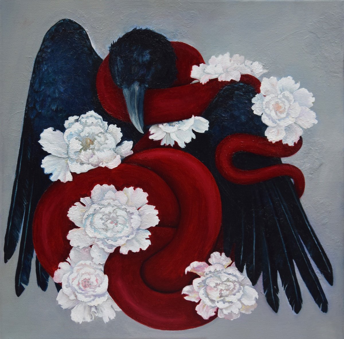 Bird and Snake Oil painting: Olga Filatow | Artfinder