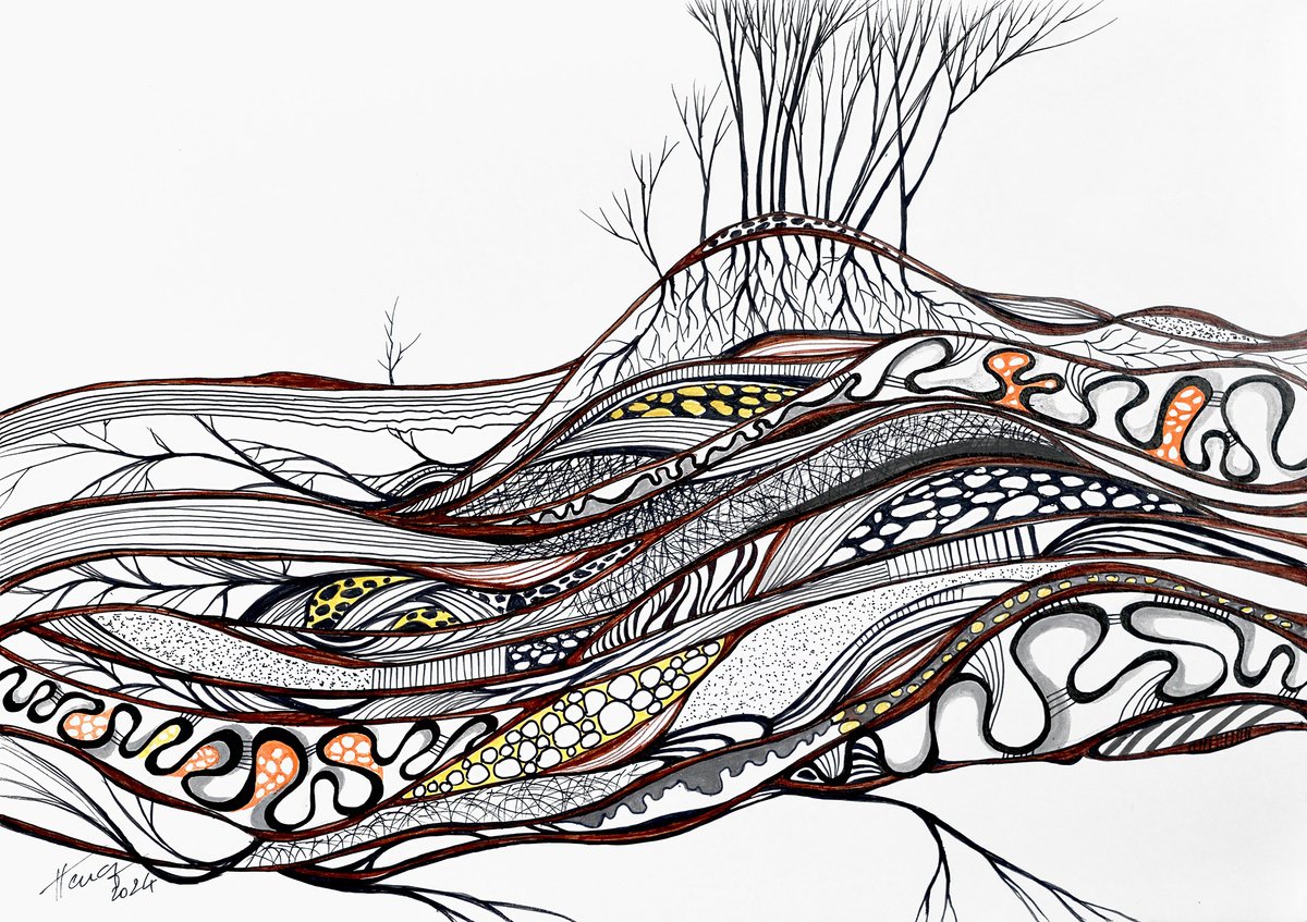 Underground Mystery Ink drawing: Aniko Hencz | Artfinder