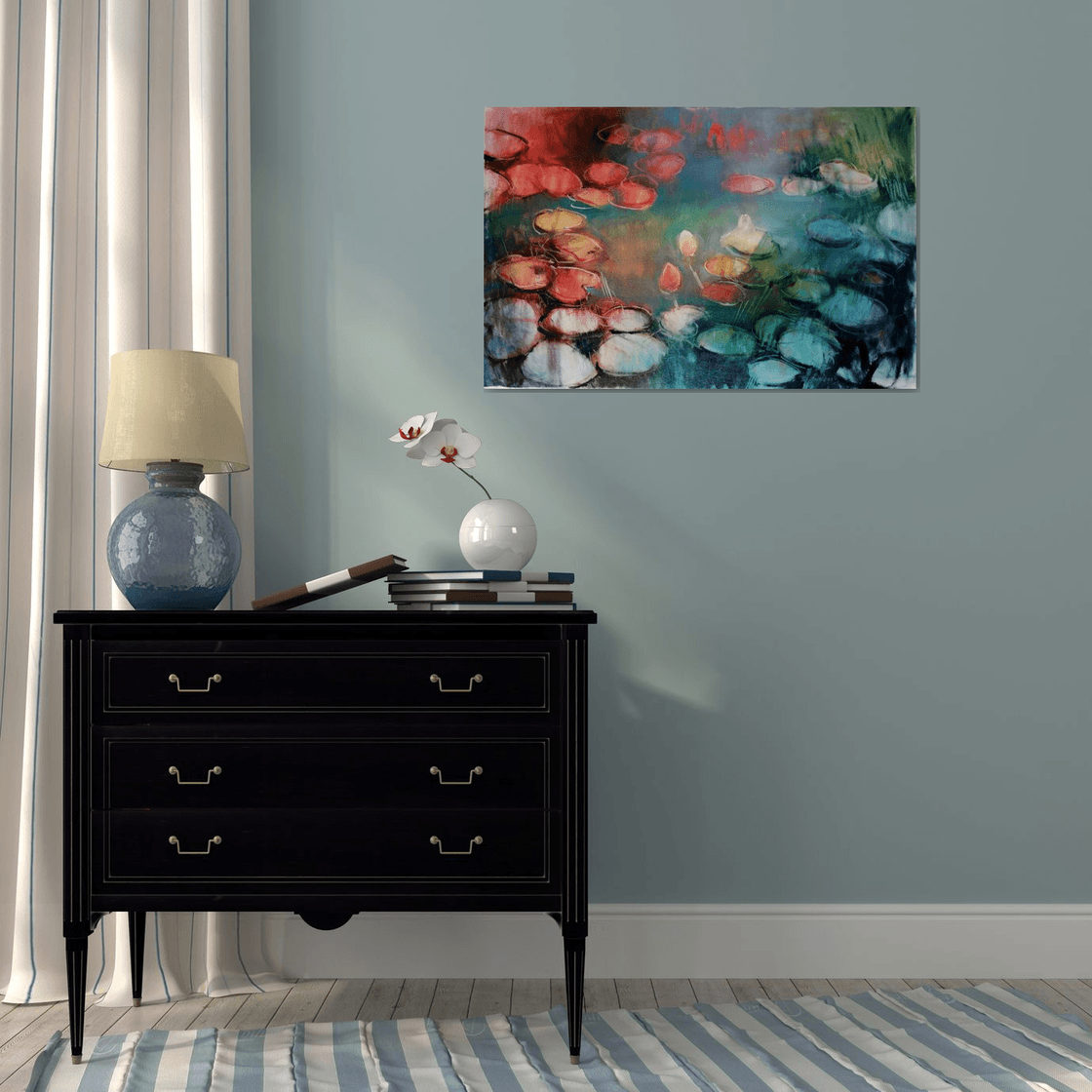Water lilies Acrylic painting: Olga David | Artfinder