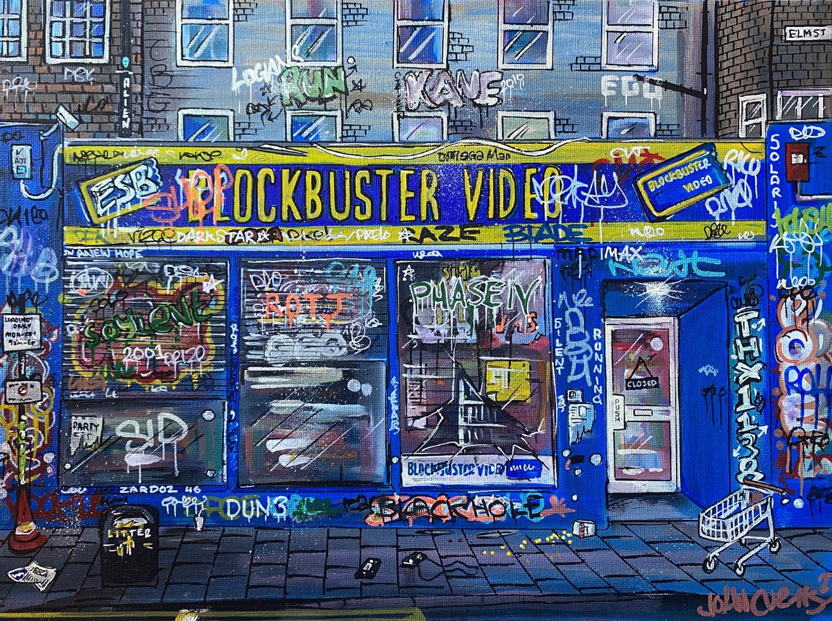 Blockbuster Video Mixed-media painting: John Curtis | Artfinder