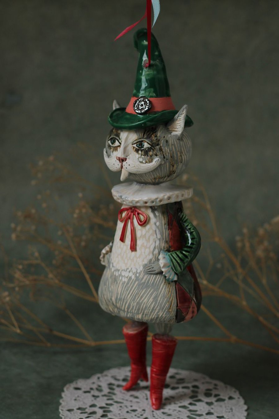 Puss in Boots - , SCULPTURED CERAMIC BELL DOLL 2017 Clay sculpture ...
