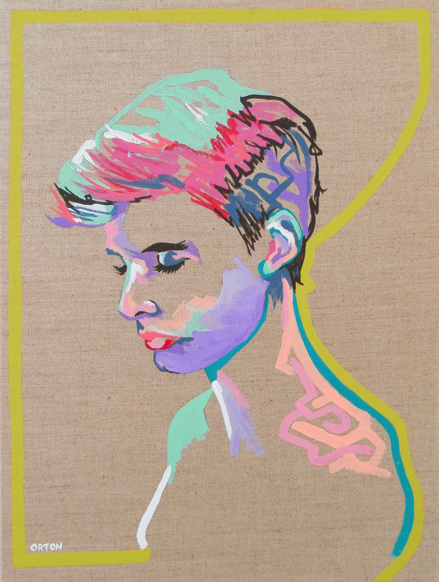 Abstract Male Portrait Acrylic painting: Andrew Orton | Artfinder