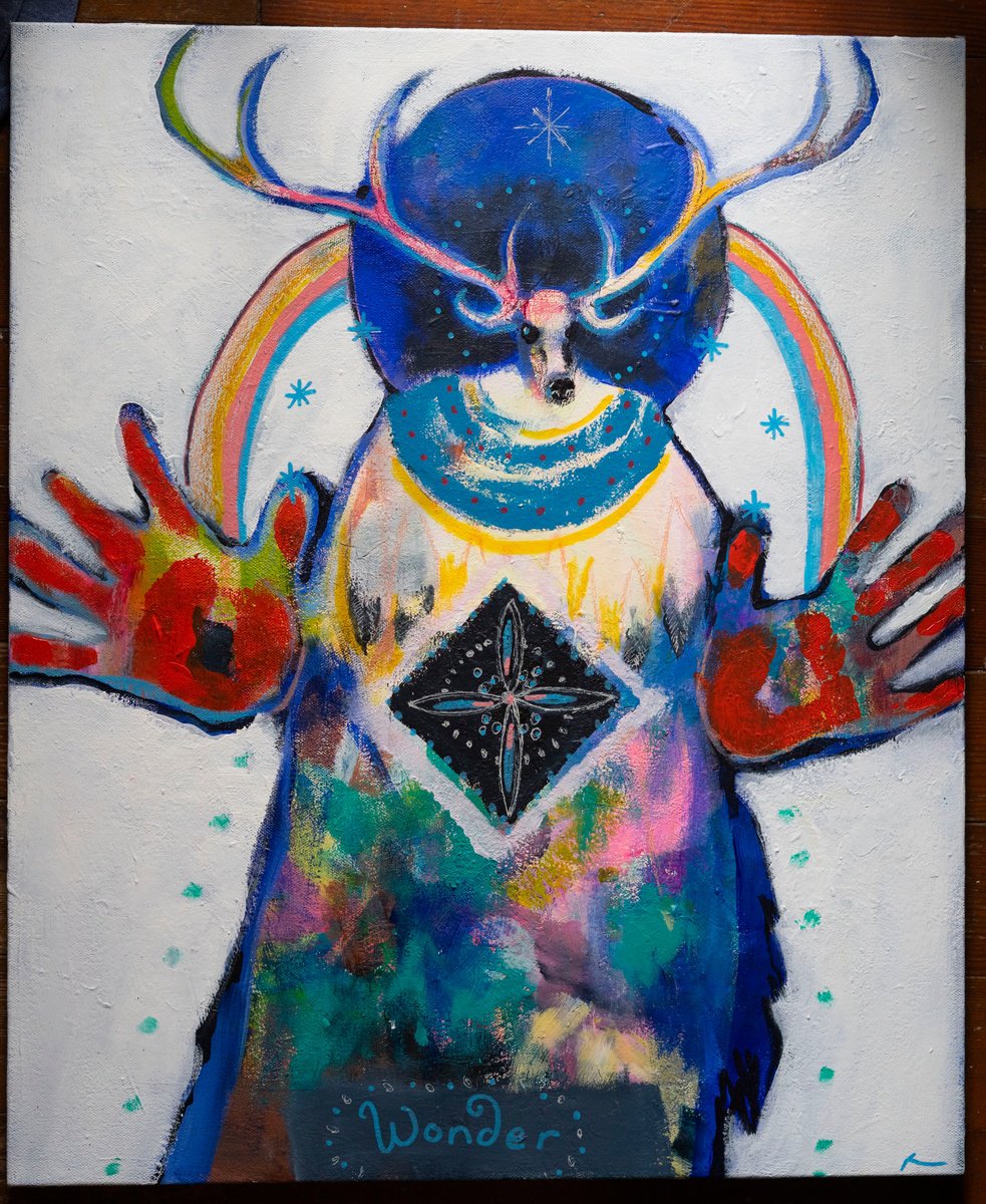 Line Up with Wonder Acrylic painting by Kerry Swan | Artfinder