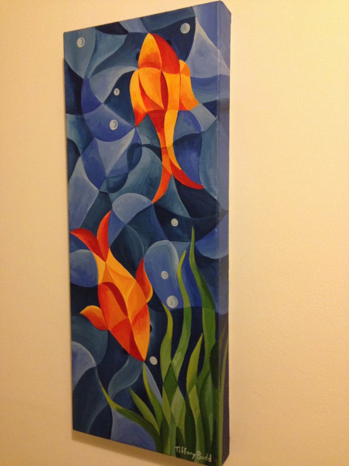 Bubble Fish Acrylic painting by Tiffany Budd | Artfinder