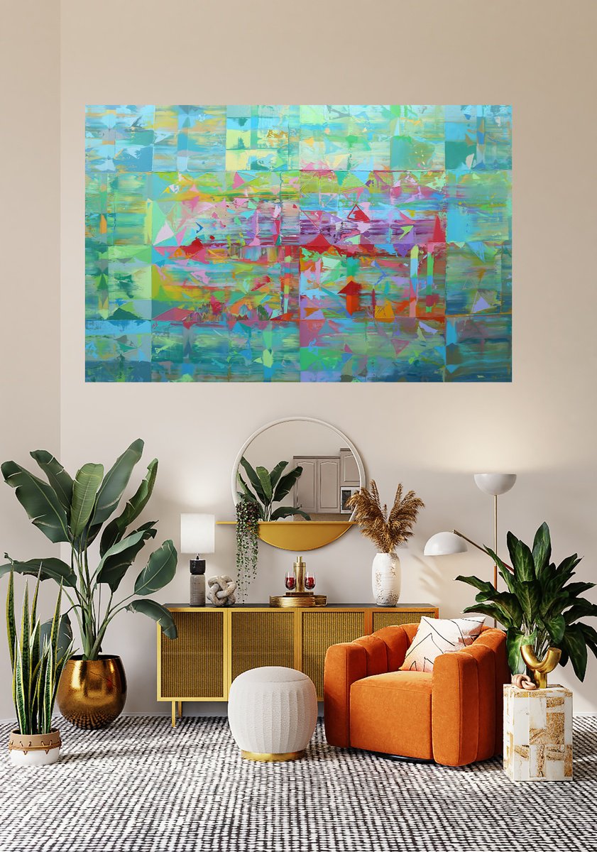 Abstract-206, Intangible essence of emotions Oil painting: Athaang Art ...