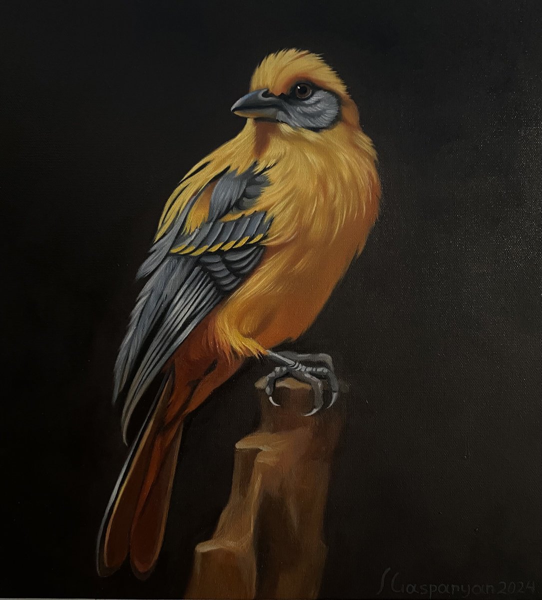 The Yellow Sentinel Oil painting: Ara Gasparian | Artfinder