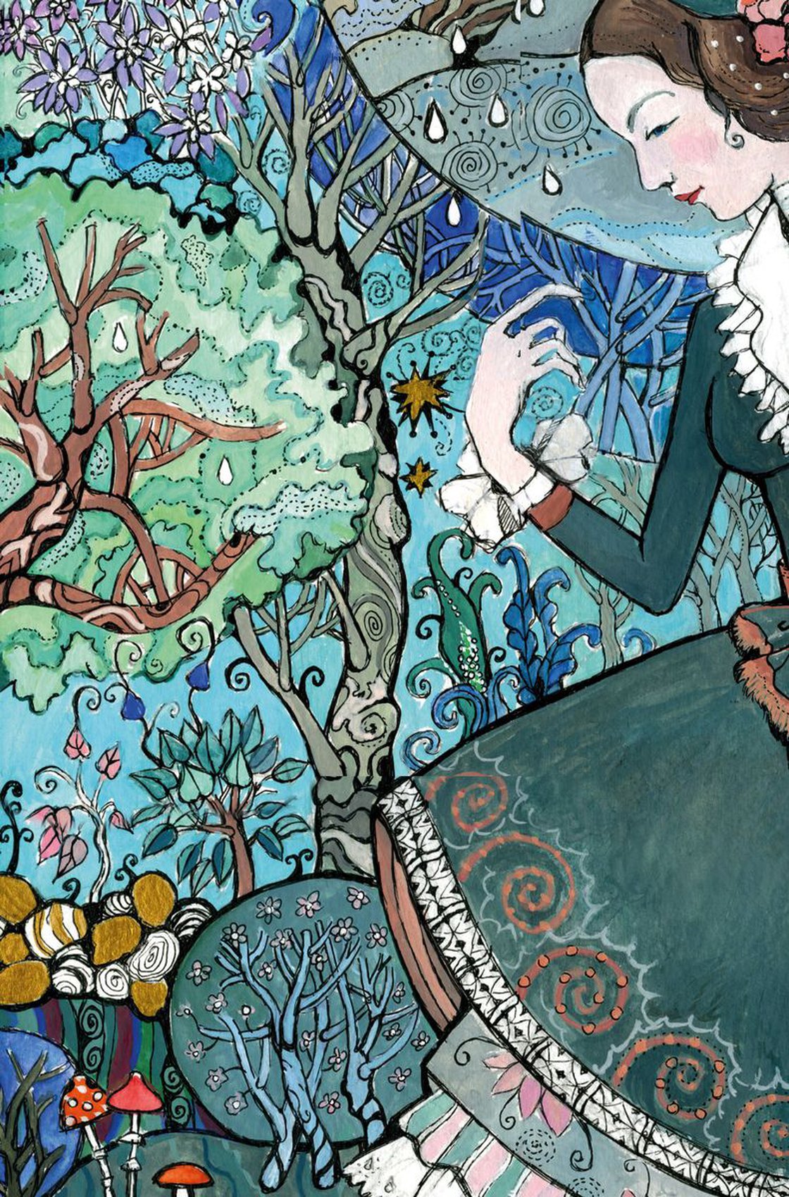 The first drops of rain Mixed-media painting by Oksana Ivanik | Artfinder