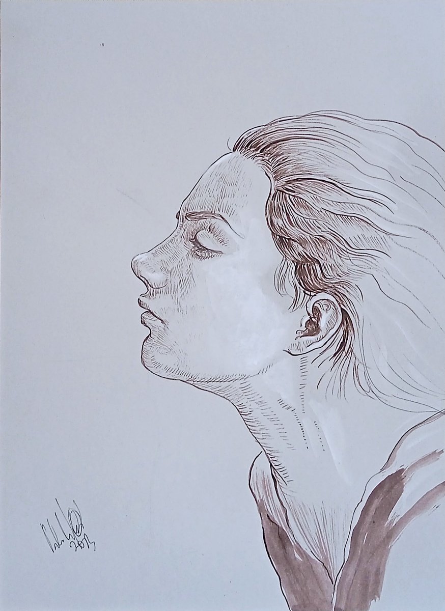 Proud girl Ink drawing: paolo beneforti | Artfinder