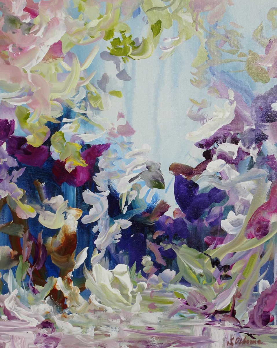 Abstract Floral Garden #1 Acrylic painting by Sveta Osborne | Artfinder