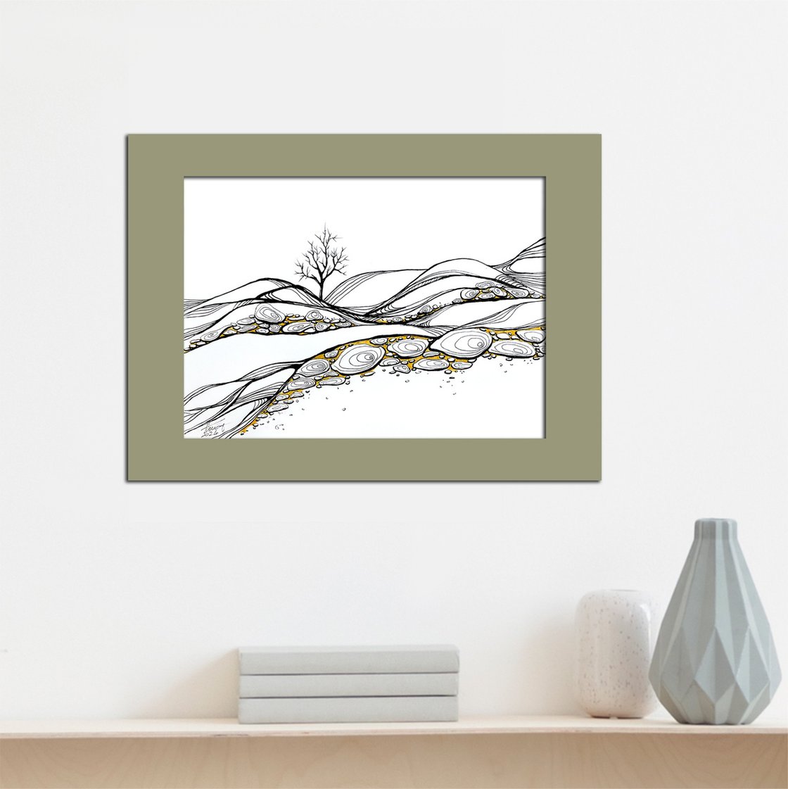 The Arid Land Ink drawing by Aniko Hencz | Artfinder