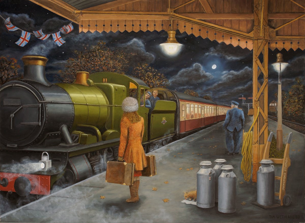 The Night Train Oil painting: Tim Wetherell | Artfinder