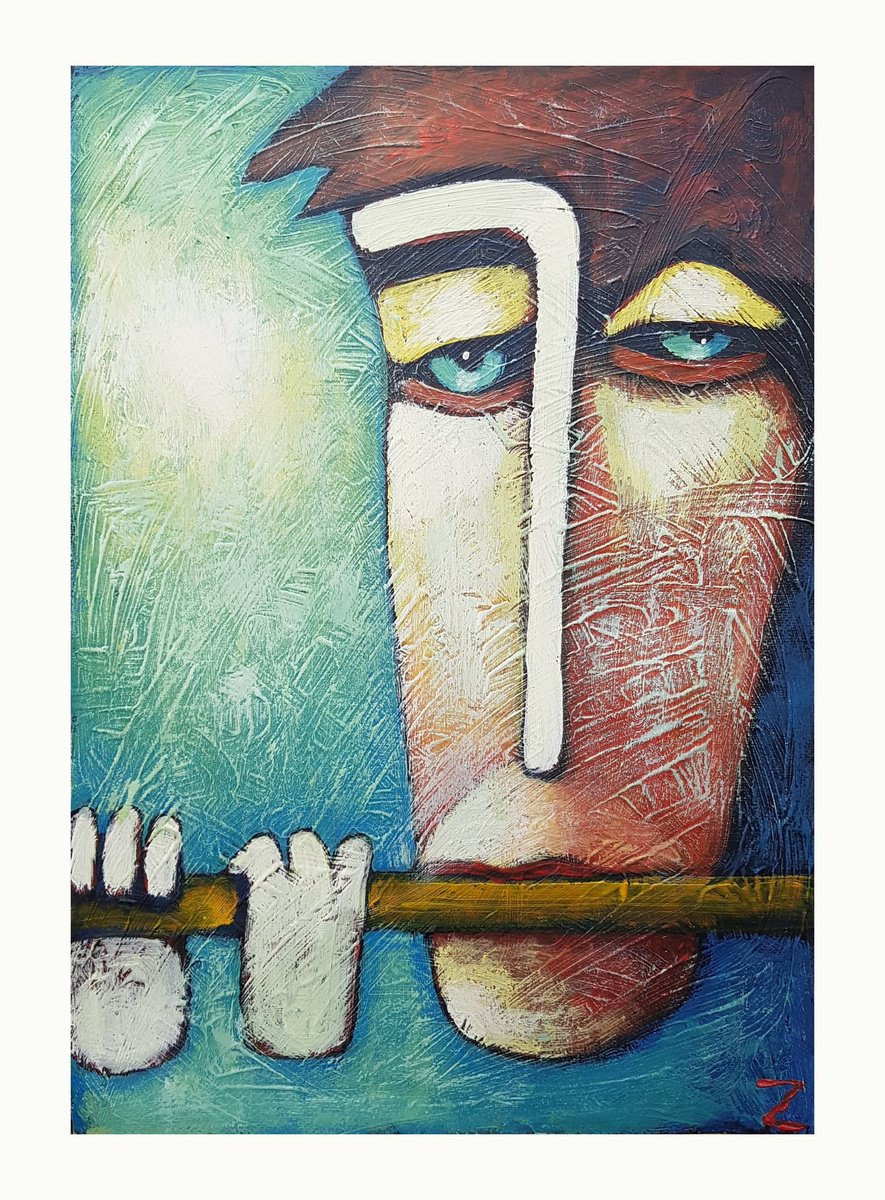 Flute Musiek IV Acrylic painting: Zhana Viel | Artfinder