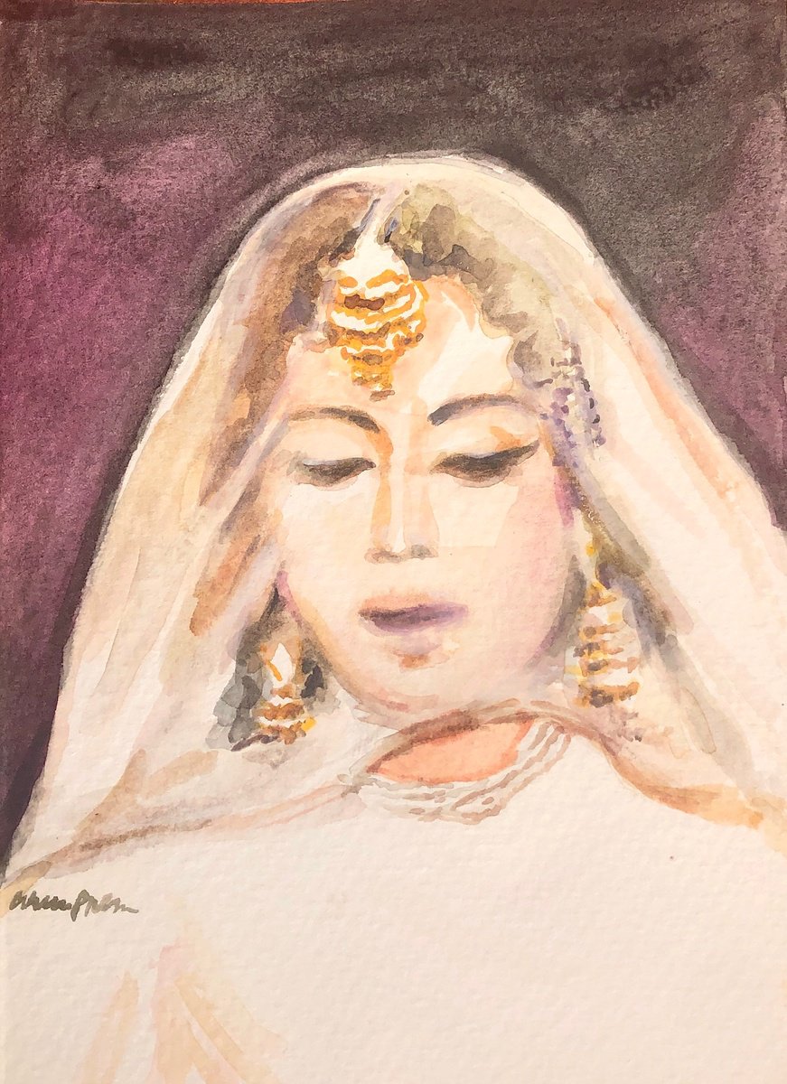 Veiled Singer Watercolour: Arun Prem | Artfinder