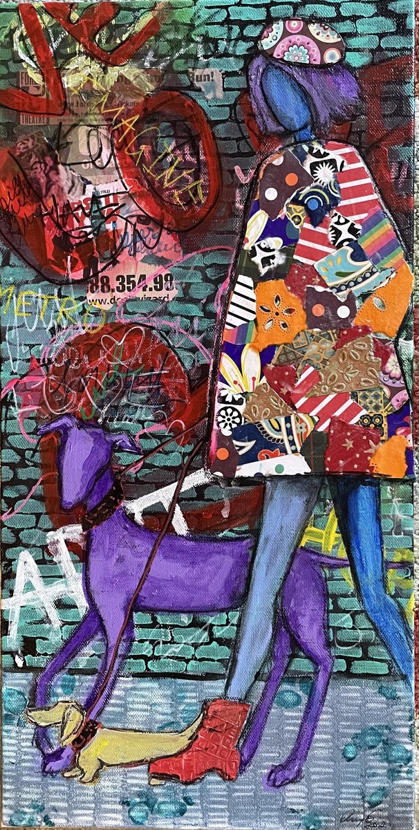 City walk Mixed-media painting: Anya Getter | Artfinder