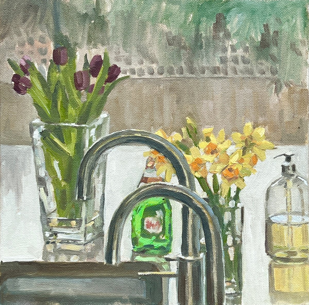 Kitchen jumble Oil painting: Louise Gillard | Artfinder