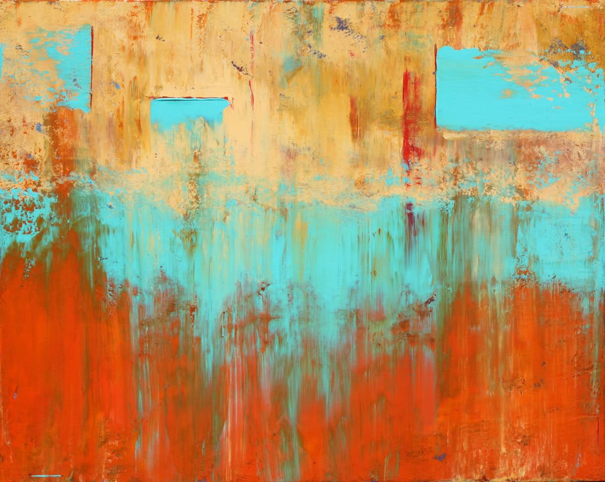 Abstract Rustic Acrylic painting by Robert Lynn | Artfinder