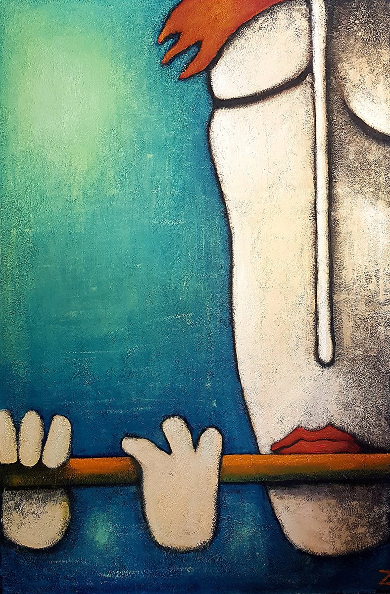 Fluit Musiek IX Acrylic painting: Zhana Viel | Artfinder